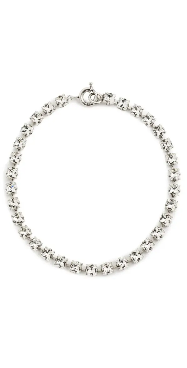 Isabel Marant Crystal Choker Necklace - Transparent/silver