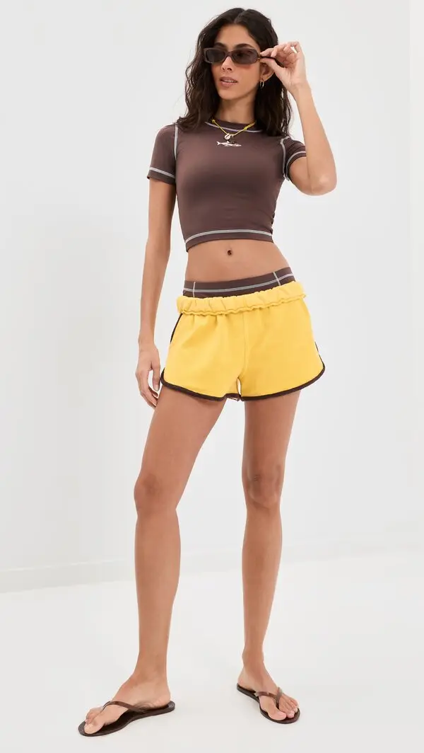 Staud Wake Boyshort Bikini Bottom