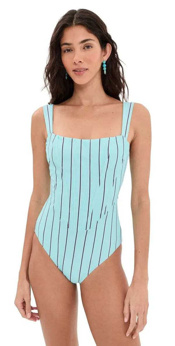 Staud Adelaide One-piece - Pool Stripe