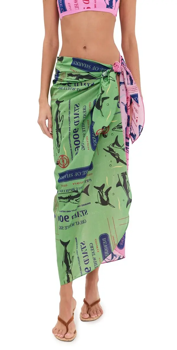 Staud Inlet Sarong - Parcel Print Pink