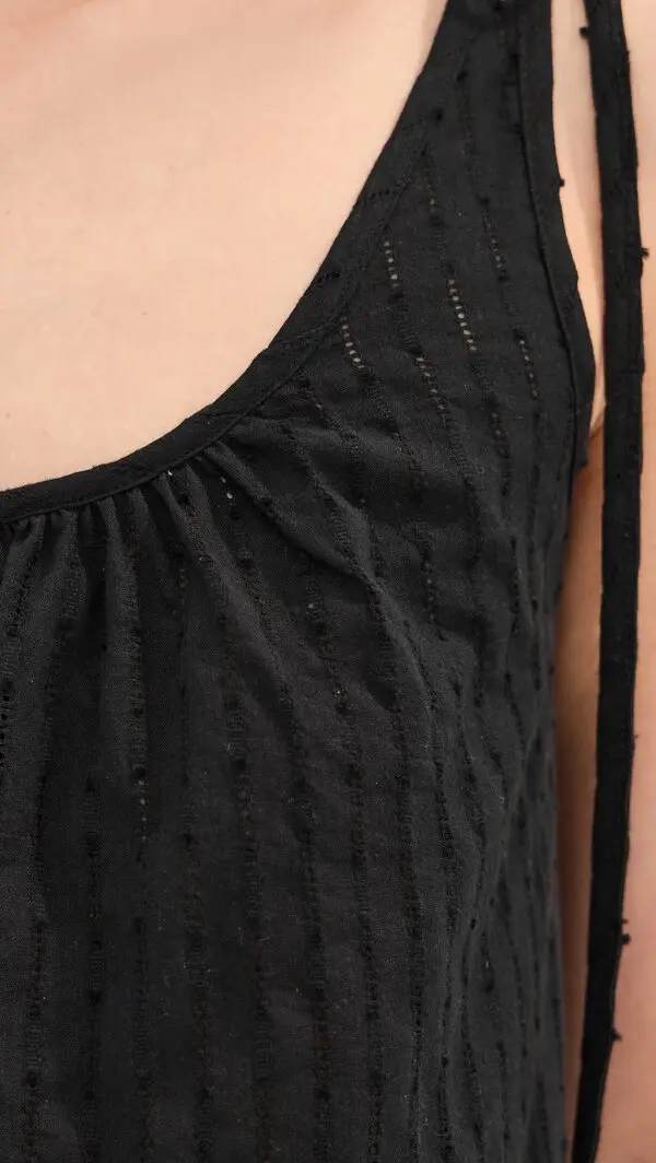 LE BOP Skylar Eyelet Mini Dress - Black