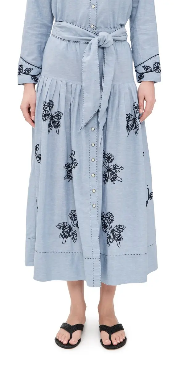 The Great. X Stetson Embroidered Highland Skirt
