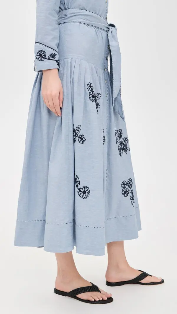 The Great. X Stetson Embroidered Highland Skirt
