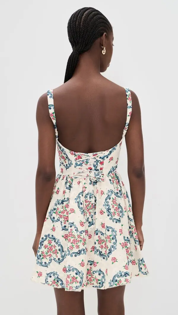Agua Bendita Spring Underwire Eyelet Mini Dress
