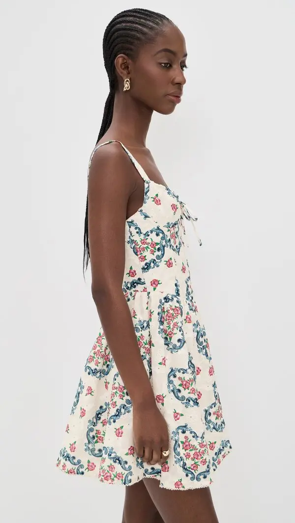 Agua Bendita Spring Underwire Eyelet Mini Dress