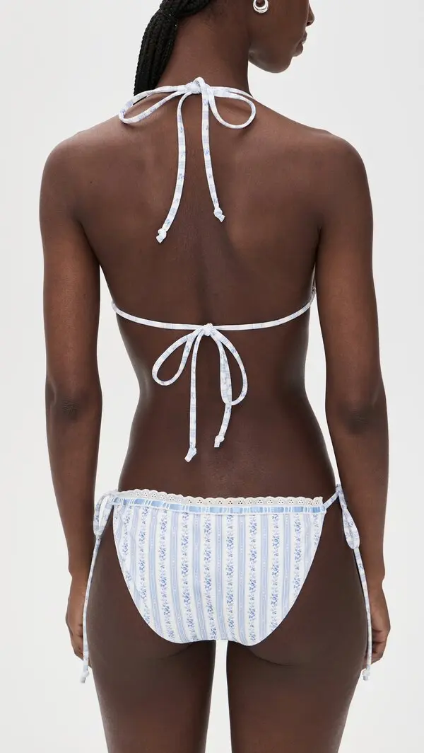 LoveShackFancy Harbor Bikini Set - Denim Sky