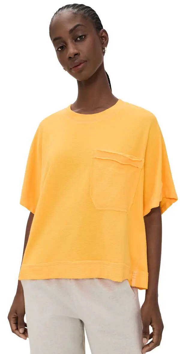 Free People Staycation Sleep Tee - Banana Citrus