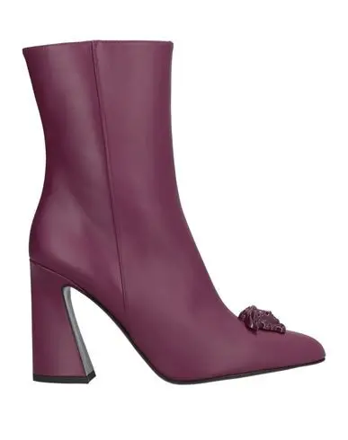 Versace Ankle Boots In Leather - Purple