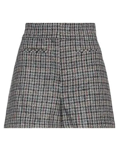 Sandro Houndstooth Tweed Shorts - Grey