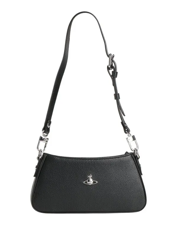 VIVIENNE WESTWOOD Leather Baguette Bag - Black