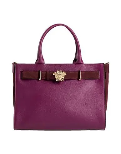 Versace Handbag In Calfskin Leather - Plum