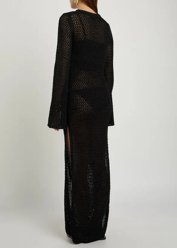 DELOS Open-knit Maxi Dress