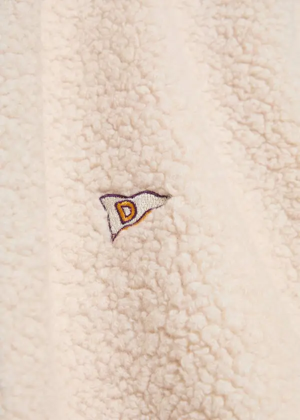 DRAKE'S Logo-embroidered Bouclé Jacket - Ecru