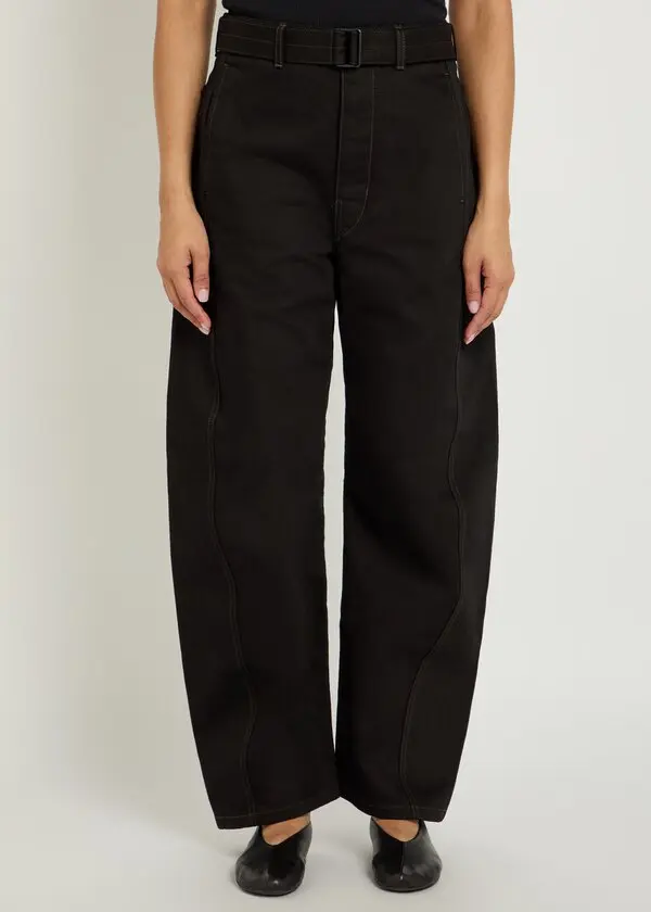 LEMAIRE High-rise Barrel-leg Jeans
