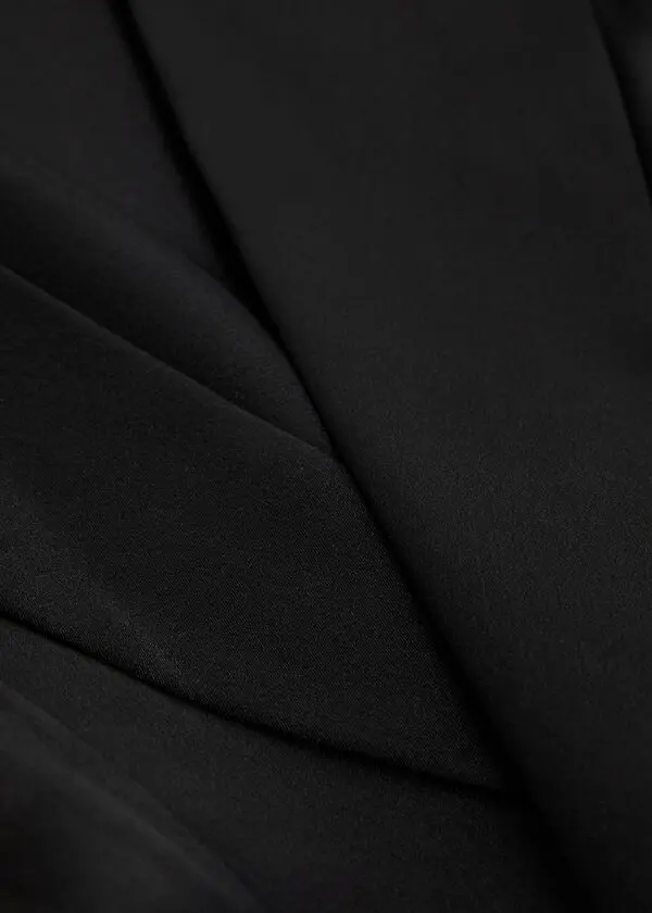 DELOS Gilbert Double-breasted Silk Jacket - Black