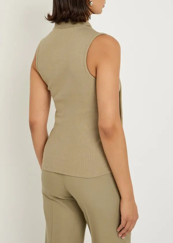 LEMAIRE Scarf-effect Cotton-blend Top - Sage