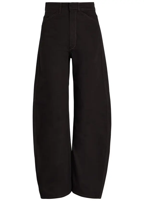 LEMAIRE High-rise Barrel-leg Denim Jeans - Black