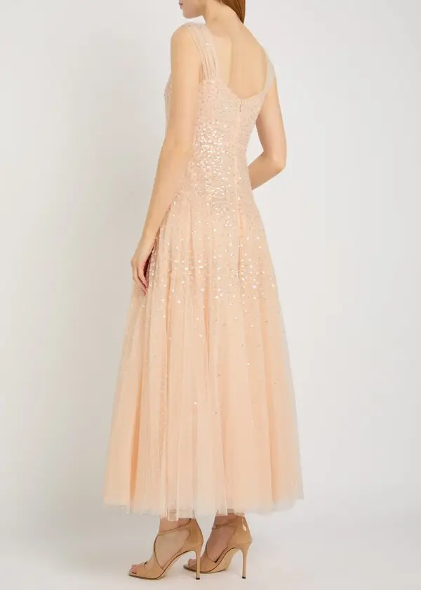 NEEDLE & THREAD Sequin-embellished Tulle Gown - Light Pink