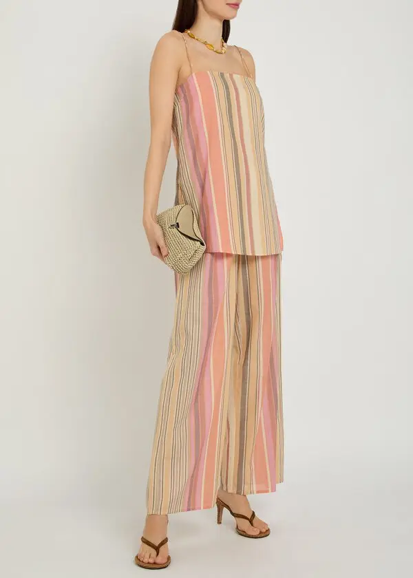Faithfull The Brand Aina Striped Cotton Top