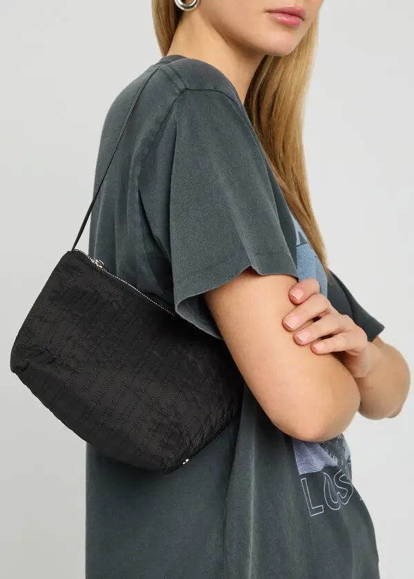 VALESQUE Quilted Nylon Shoulder Bag