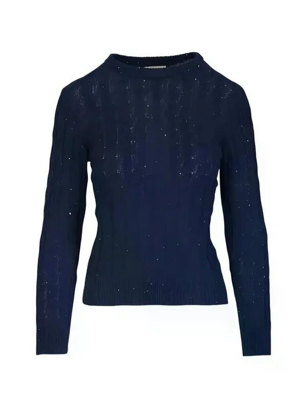 Kinross Cashmere Cable-knit Crew-neck Sweater