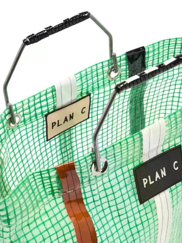 Plan C Striped Grid Tote Bag