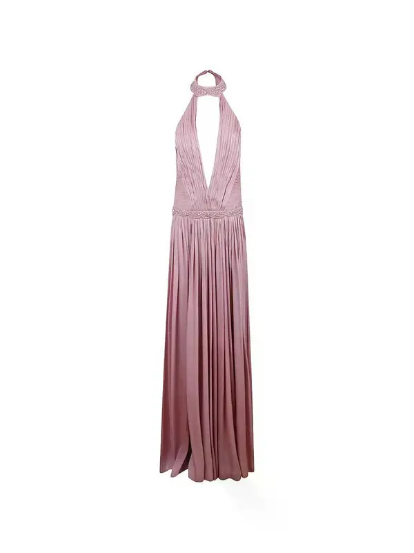 Costarellos Pleated Maxi Dress