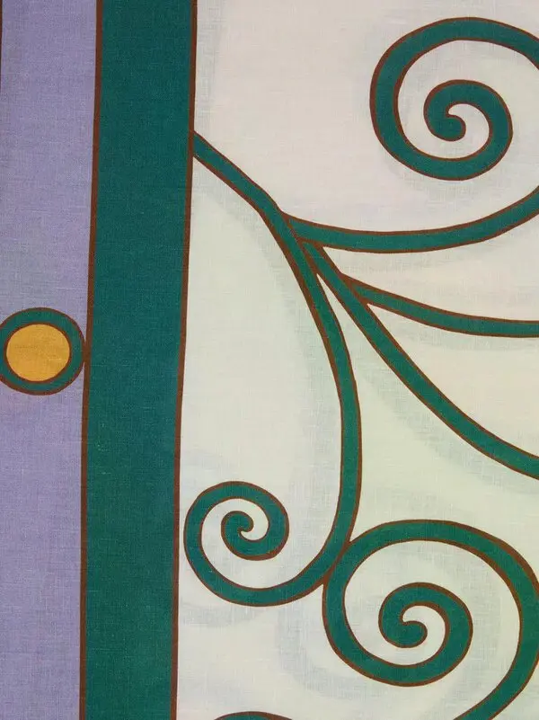 La DoubleJ Graphic-print Linen Table Cloth
