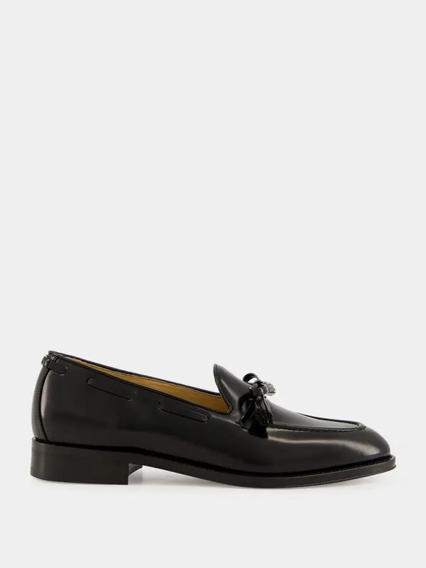 Valentino Garavani Bowshire Calfskin Loafers - Black
