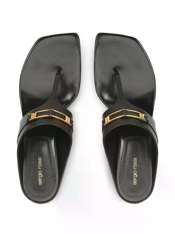 SERGIO ROSSI Bitt Sandals - Black