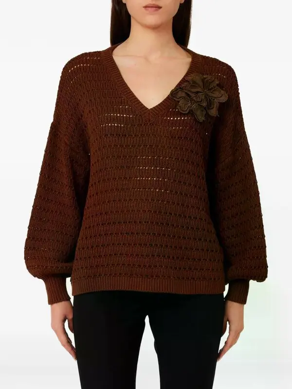 Liu Jo V-neck Long Sleeve Sweater