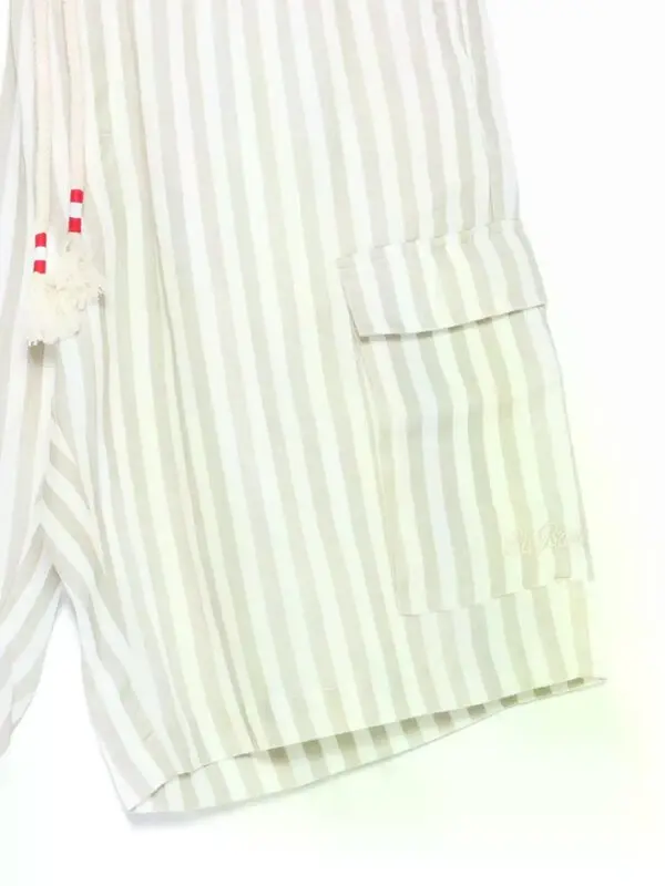 MC2 SAINT BARTH Marseille Striped Pocket Shorts - White
