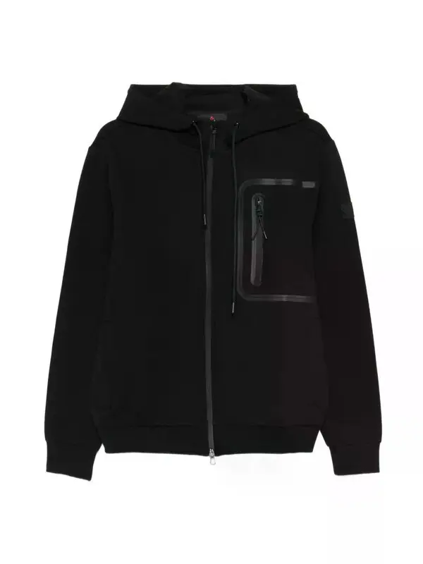 Peuterey Zip Hooded Sweater - Black