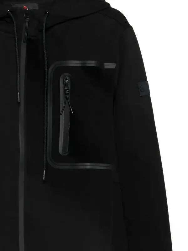Peuterey Zip Hooded Sweater - Black