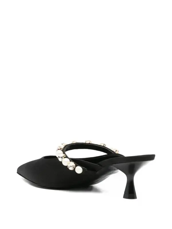 Stella McCartney Elsa Embellished Kitten Heels - Black