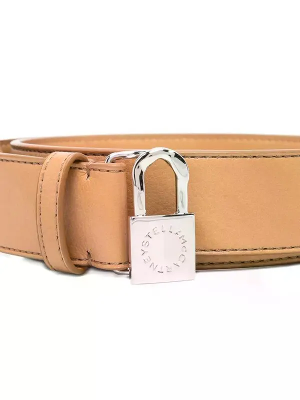 Stella McCartney Ryder Padlock Belt - Neutrals
