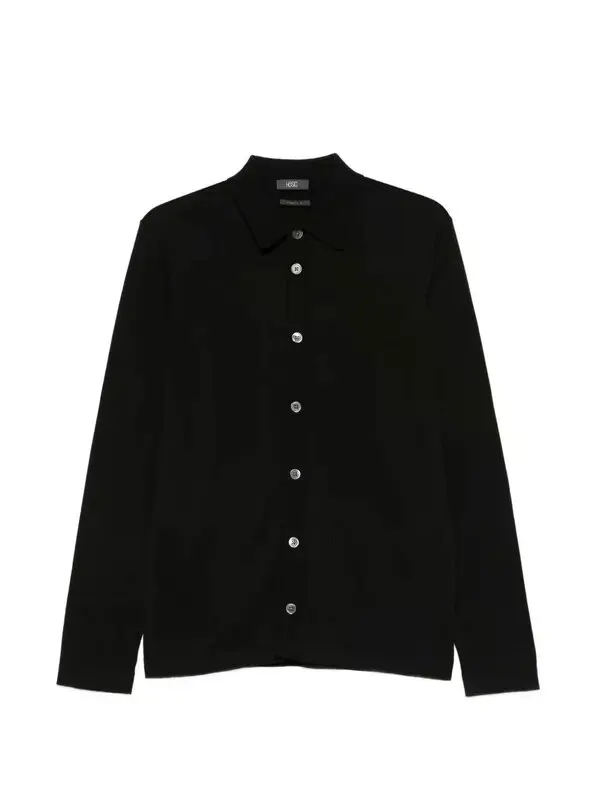 HOSIO Buttoned Cardigan - Black