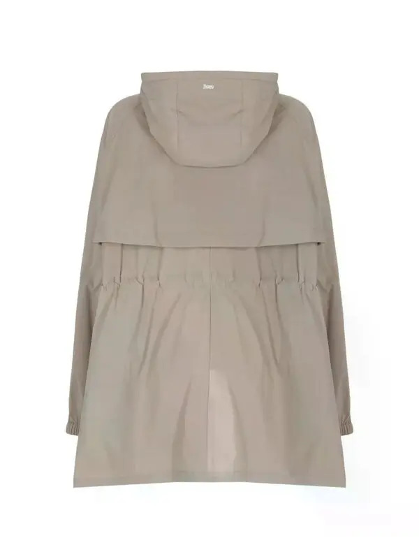 Herno Hooded Zip-up Parka Coat - Neutrals