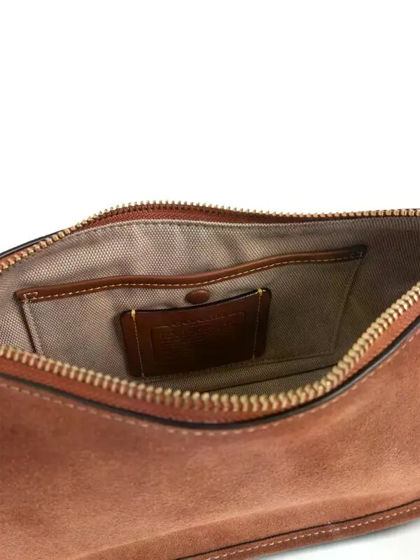COACH Waverly Suede Chain-link Shoulder Bag - Brown