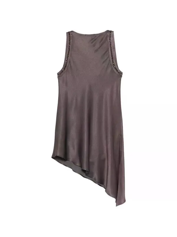 Antonelli Firenze Becky Embellished Cowl-neck Blouse - Brown