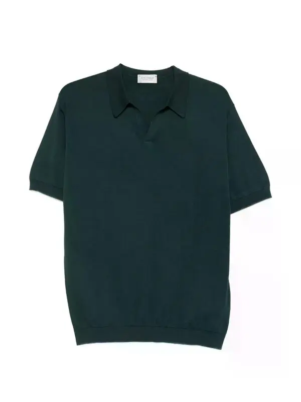 John Smedley Noah Polo-collar T-shirt - Green