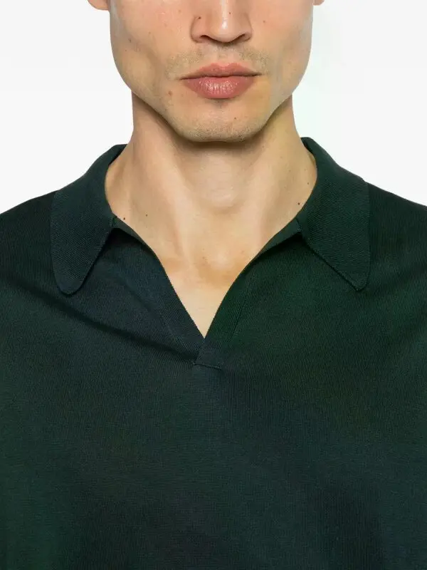 John Smedley Noah Polo-collar T-shirt - Green