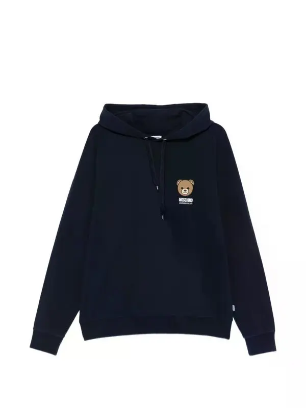 Moschino Bear-print Hoodie - Blue