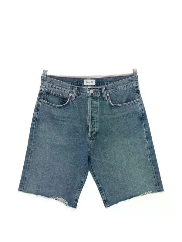 AGOLDE Anson Frayed Shorts - Blue