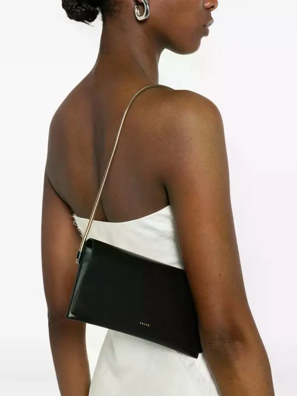 SALCE Logo-detail Clutch - Black