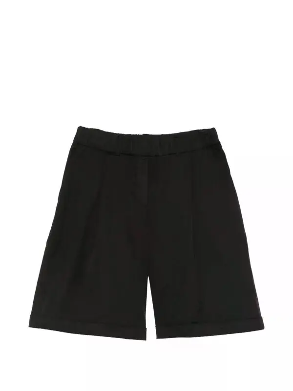 VIA MASINI 80 Turn-up Hem Shorts - Black