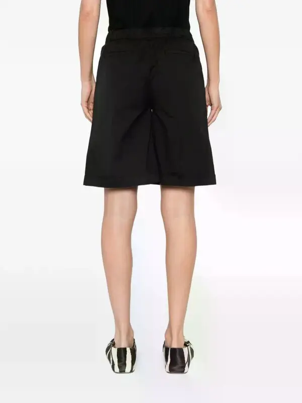 VIA MASINI 80 Turn-up Hem Shorts - Black