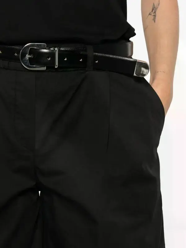 VIA MASINI 80 Turn-up Hem Shorts - Black