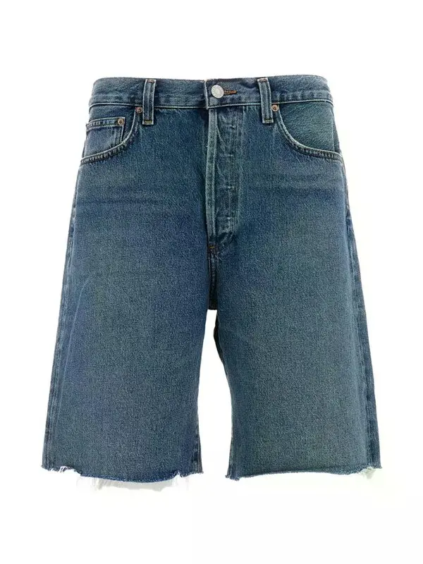 AGOLDE Anson Buttoned Shorts - Blue