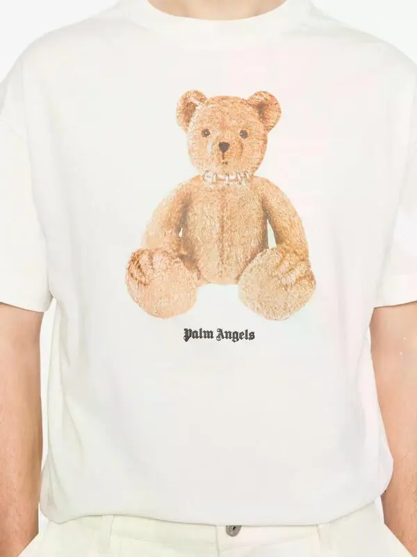Palm Angels Bear-print T-shirt - Neutrals